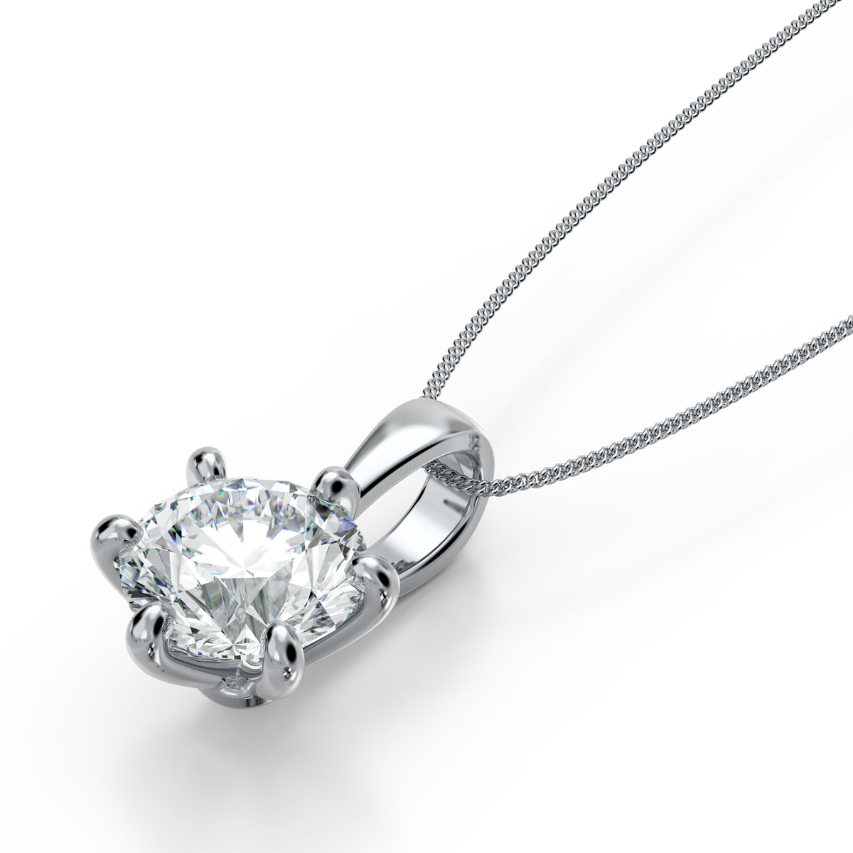 Princess Gem | Classic Round Brilliant Cut Pendant – PRINCESS GEM